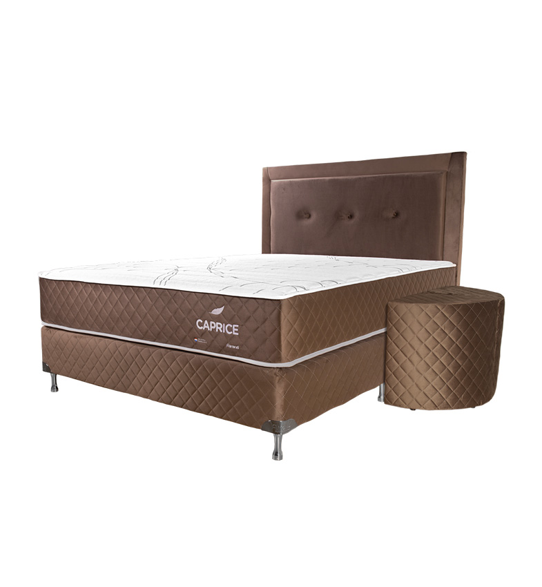 SOMMIER COMPLETO PARANA CAPRICE 160X200-MARRON - ElectroStock Paraguay S.A.